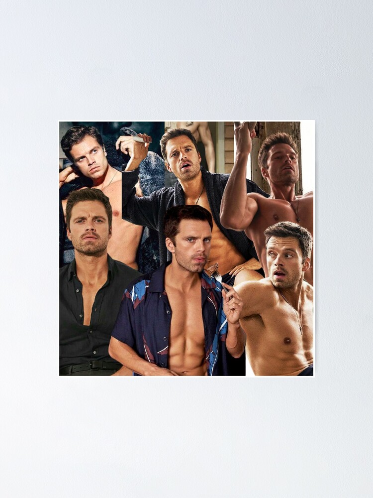 "Sebastian Stan collage " Poster for Sale by lizzyrivue | Redbubble