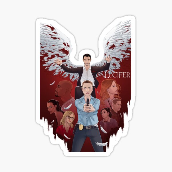 "Lucifer Fan Art Sticker" Sticker for Sale by Dcfunmeme | Redbubble