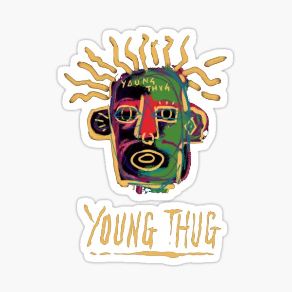 "Young Thug" Sticker for Sale by MattiePrice | Redbubble