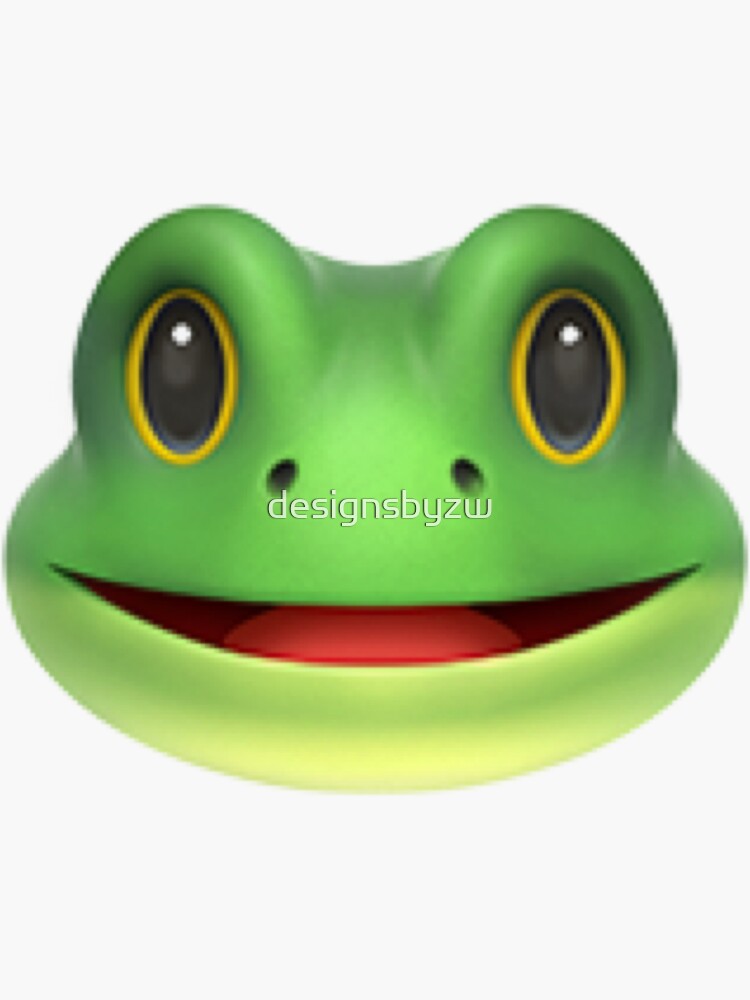 "Frog emoji " Sticker for Sale by designsbyzw | Redbubble