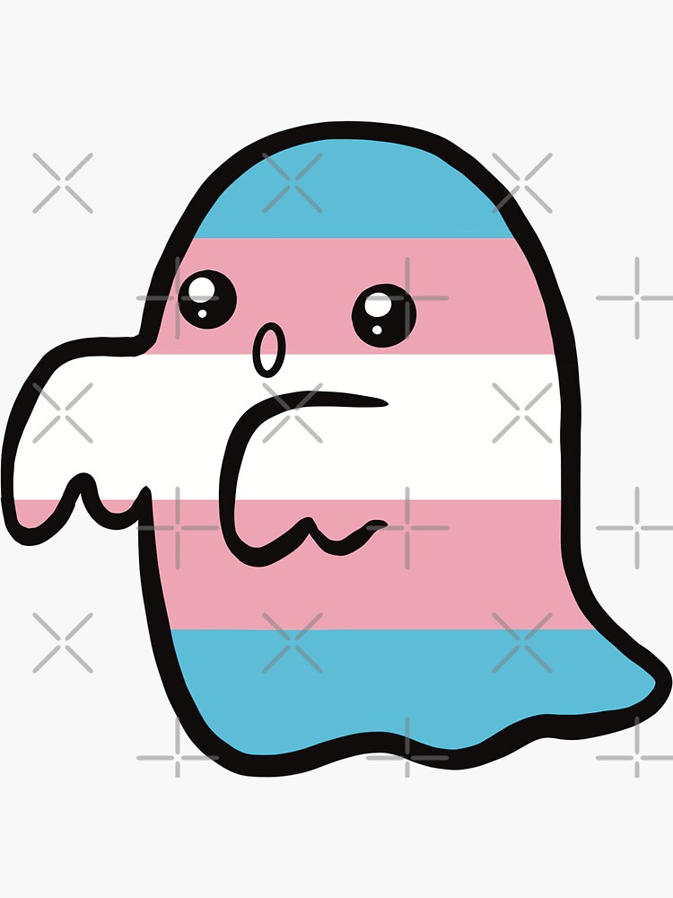 "Trans pride flag cute ghost " Sticker for Sale by Namidere7 | Redbubble
