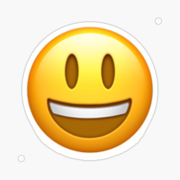"Smiley face emoji" Sticker for Sale by designsbyzw | Redbubble