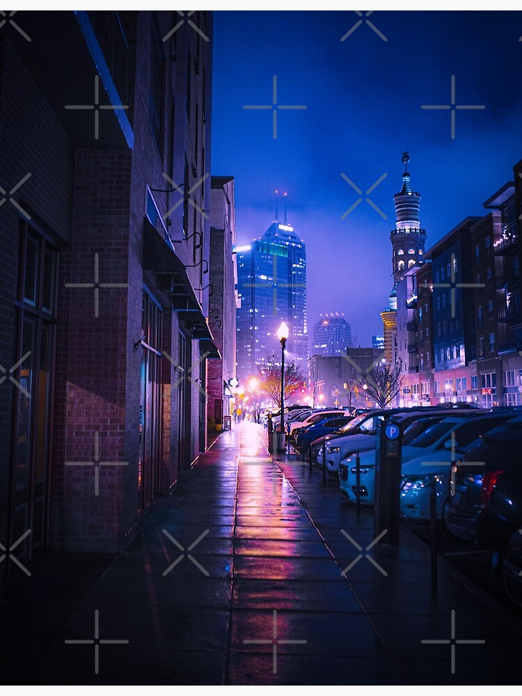 "cyberpunk lane - neon blue aesthetic " Photographic Print for Sale by ...