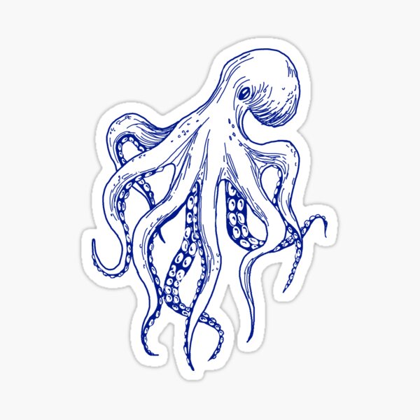 "octopus (coat of arms) blue" Sticker for Sale by AliciaLasaga | Redbubble