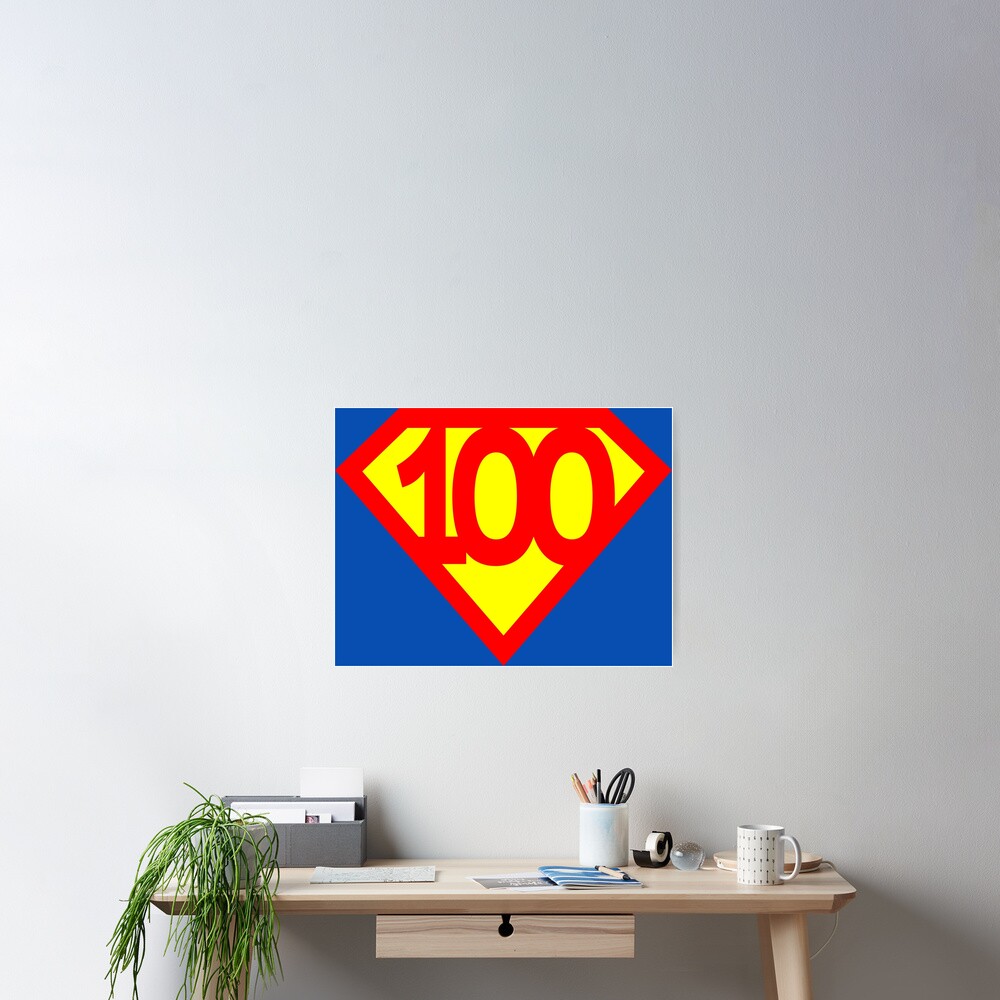 Póster «Super Number 100 | 1 a 100 supernúmeros» de GoodGamesMP | Redbubble