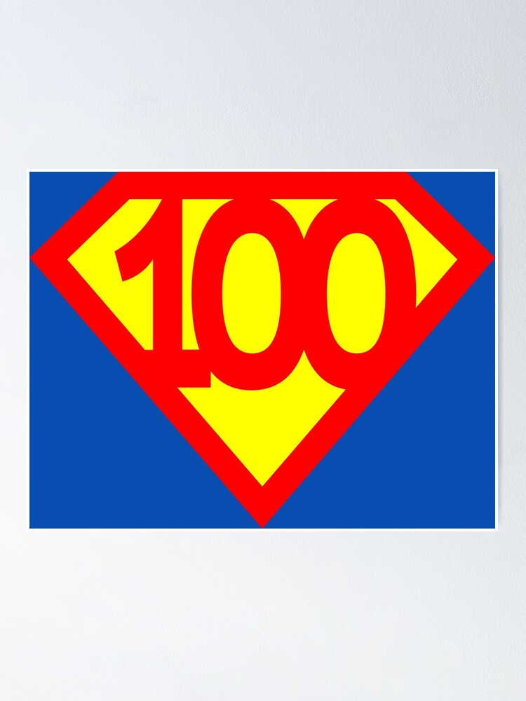 Póster «Super Number 100 | 1 a 100 supernúmeros» de GoodGamesMP | Redbubble