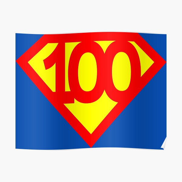 Póster «Super Number 100 | 1 a 100 supernúmeros» de GoodGamesMP | Redbubble