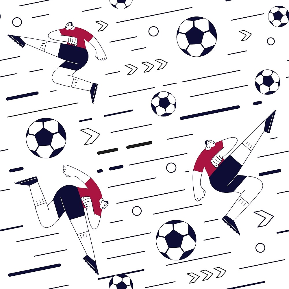 "Seamless pattern from sport equipment" by Tatishka | Redbubble