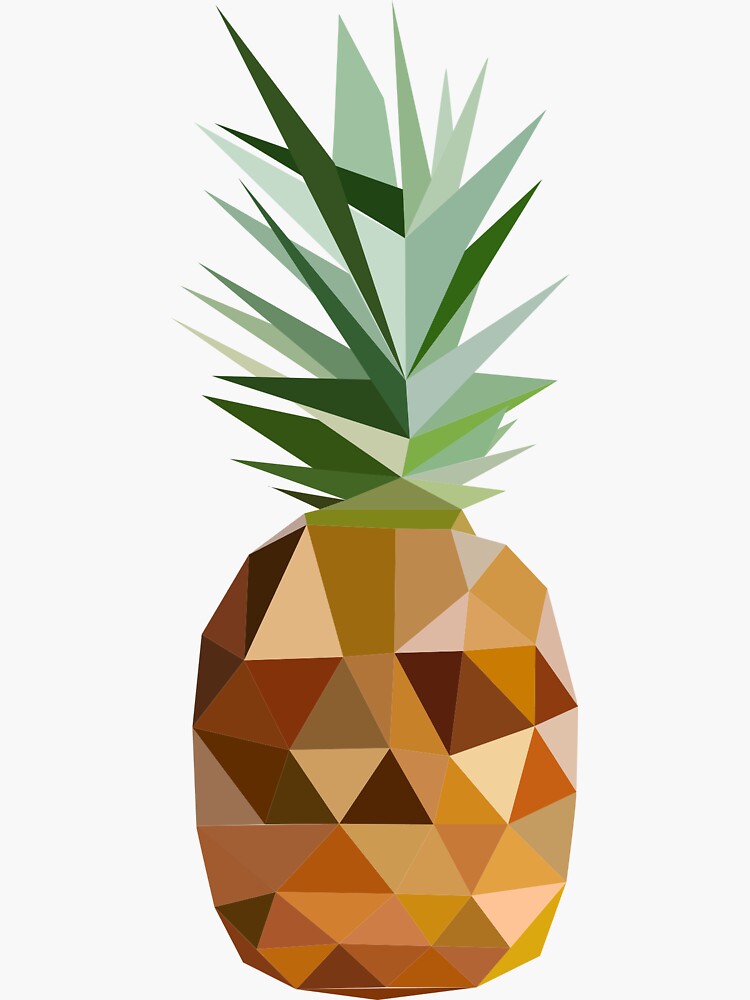 "low poly pineapple " Sticker for Sale by powerpointer | Redbubble