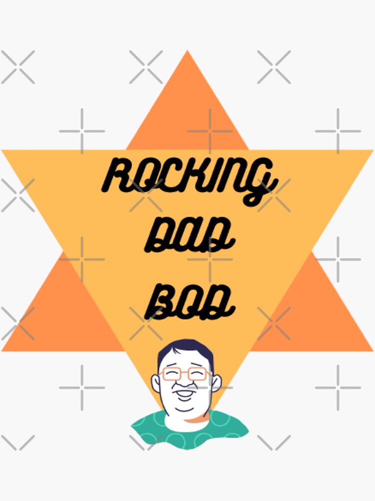 "Rocking dad bod" Sticker for Sale by A-J-Designz | Redbubble