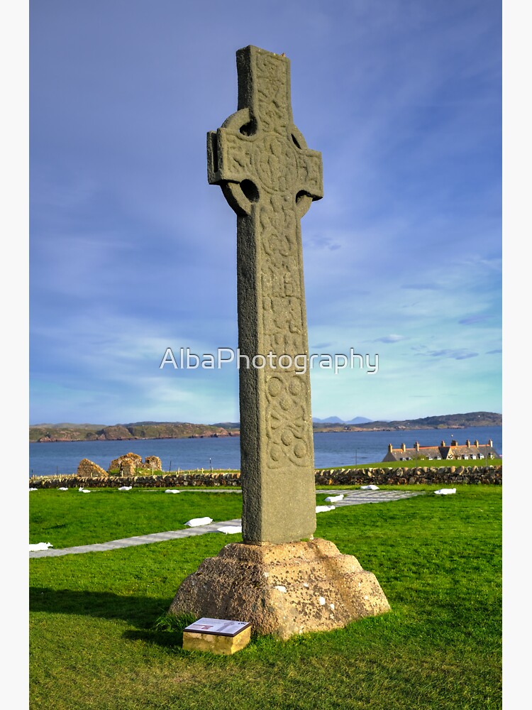 "Iona Cross, Iona Abbey on the Isle of Iona." Sticker for Sale by ...