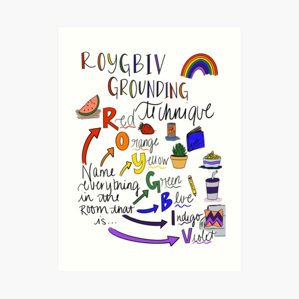 "ROYGBIV Grounding Technique" Art Print for Sale by CourtCreatesArt ...