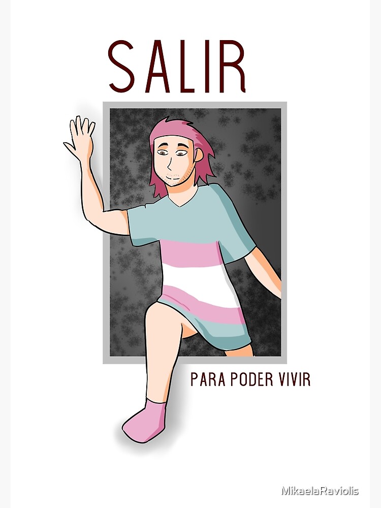 "Trans pride, coming out" Poster for Sale by MikaelaRaviolis | Redbubble