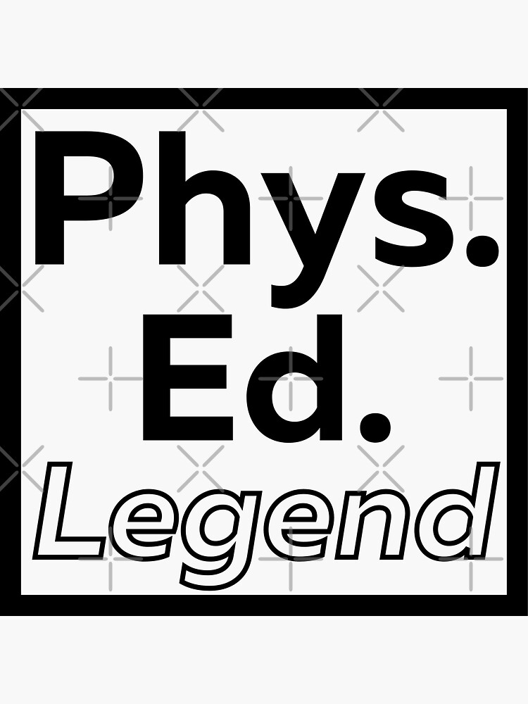 "Physical Education Teacher- Element Phys. ED. Legend Light" Sticker ...