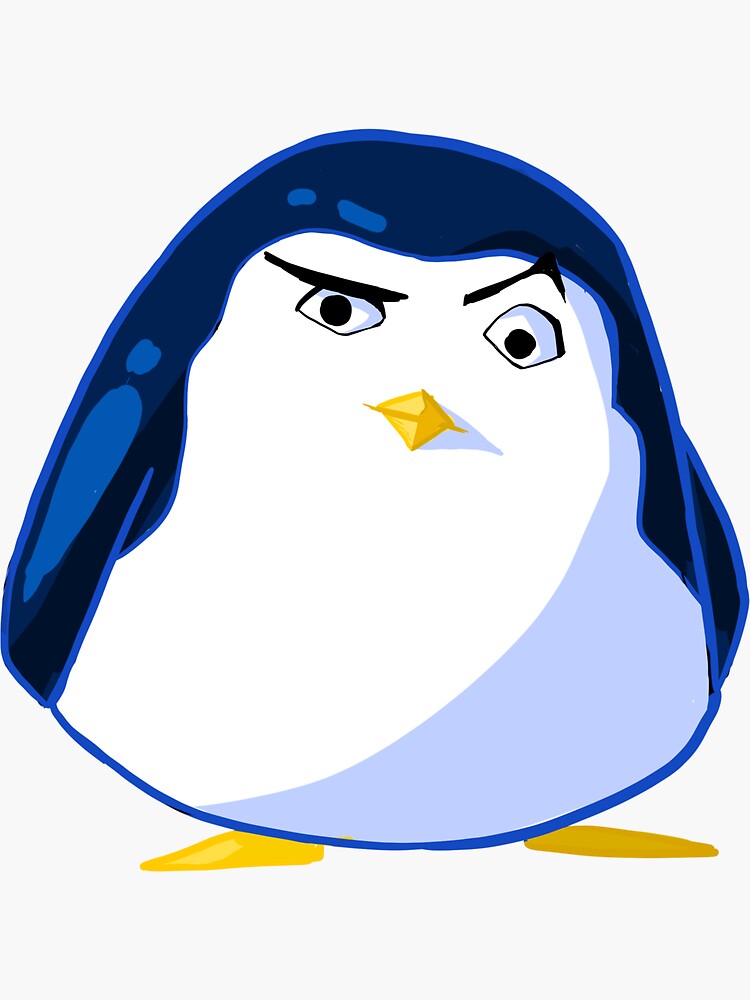 "Cute Judging penguin " Sticker by peachhwa | Redbubble