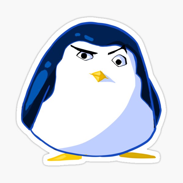 "Cute Judging penguin " Sticker by peachhwa | Redbubble