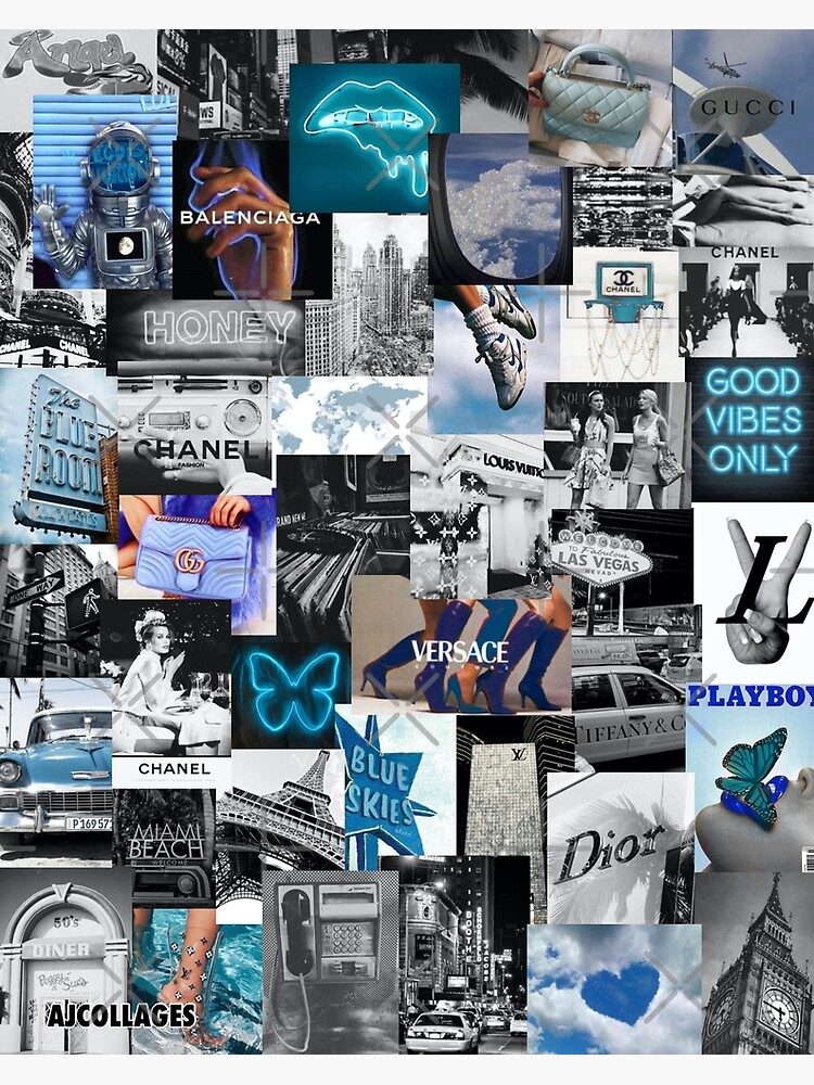 "OG Blue and Grey Collage" Poster for Sale by Ajcollages | Redbubble