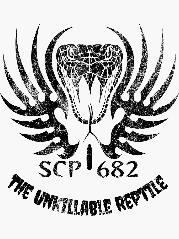 "SCP 682- The Unkillable Reptile" Sticker for Sale by Fanficguru ...