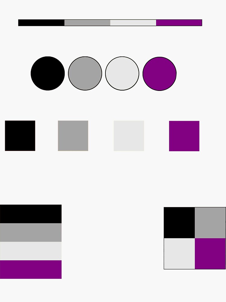 "Subtle asexual flag colors" Sticker for Sale by Lgbt--stickers | Redbubble