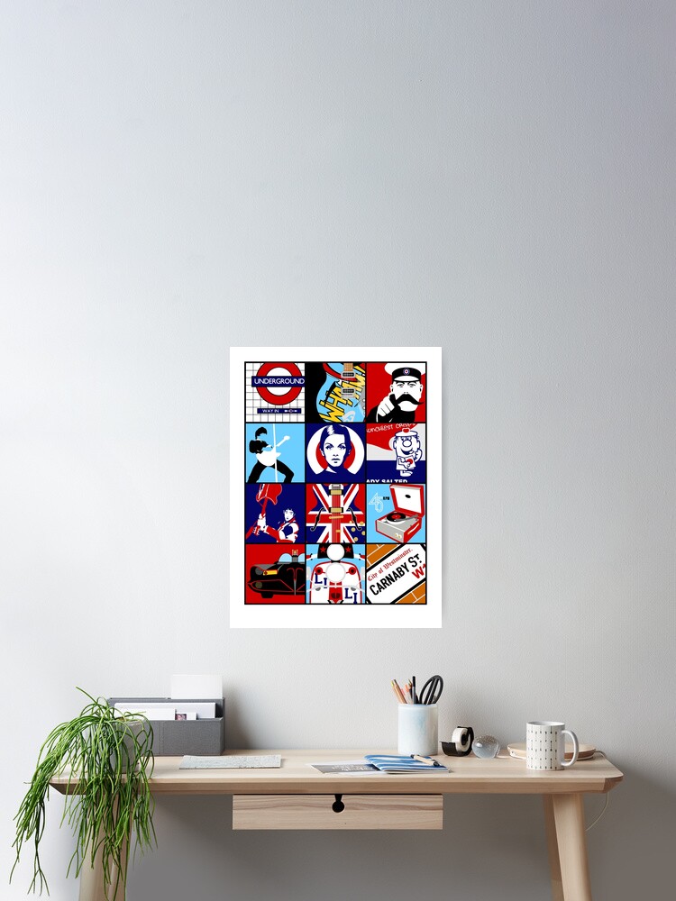 "Iconic mod pop art" Poster for Sale by YouNeedKitch | Redbubble