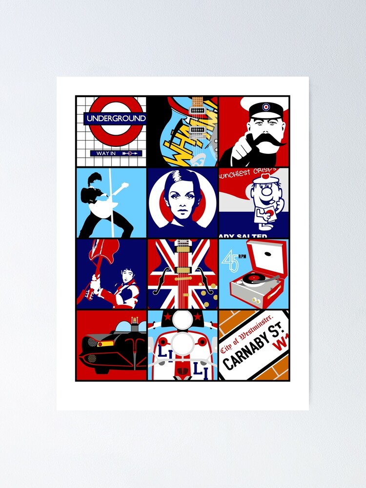 "Iconic mod pop art" Poster for Sale by YouNeedKitch | Redbubble