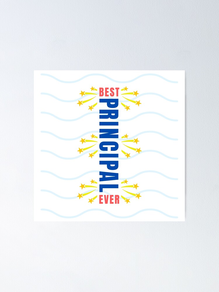 "Best Principal Ever Gift, Principal Water Bottle Gift" Poster by ...