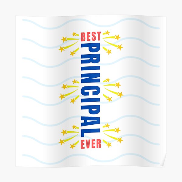 "Best Principal Ever Gift, Principal Water Bottle Gift" Poster by ...