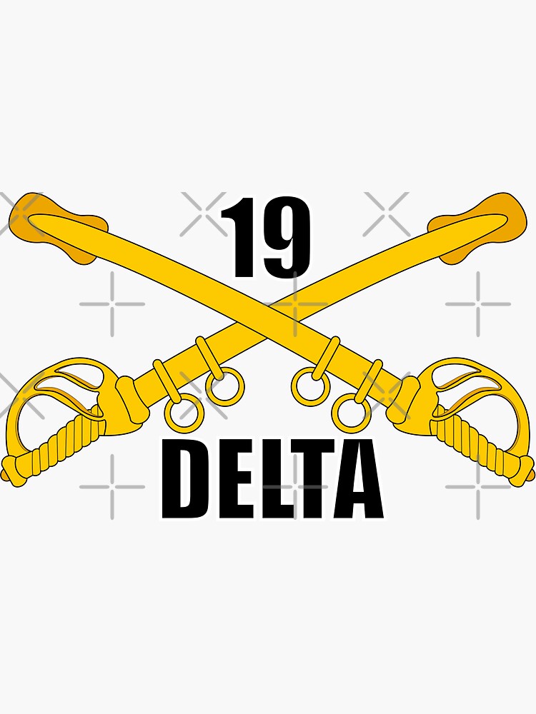 "19 Delta Cross Sabers - Cavalry Scout" Sticker for Sale by ...