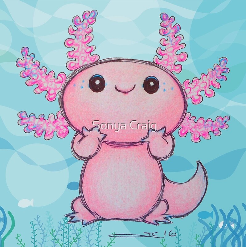 "Axolotl Loves You" by Sonya Craig | Redbubble