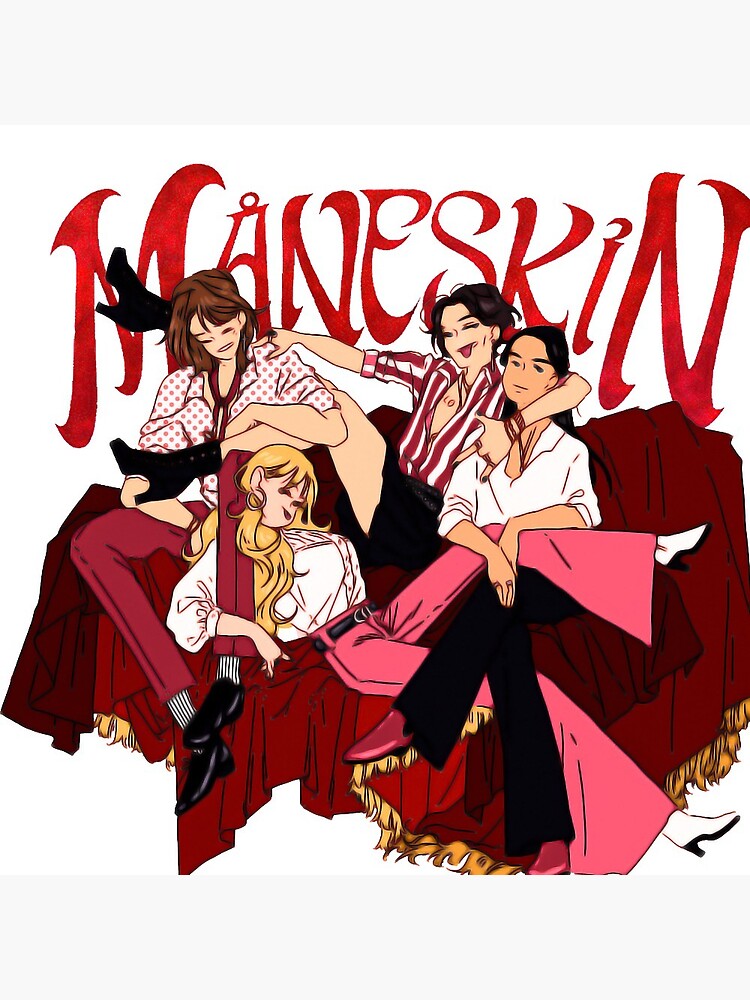 Vinatge Maneskin Tour 2023 Pin, Maneskin Cartoon Drawing Art Funny ...