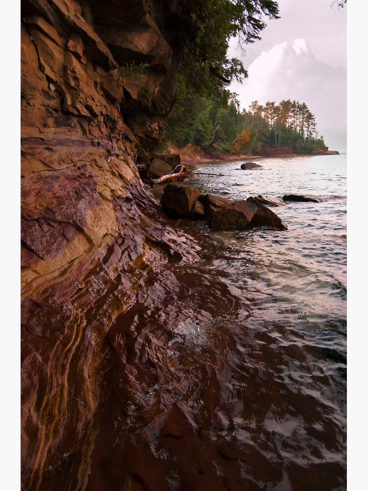 "Pictured Rocks" Sticker by dustygoods | Redbubble