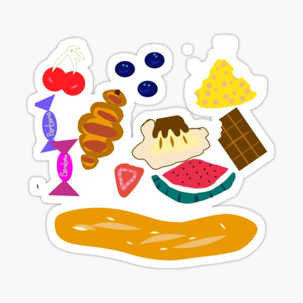 "French food" Sticker by Ikramsamy | Redbubble