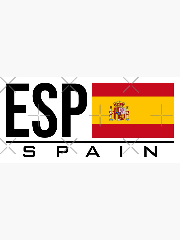 "ESP SPAIN SPANISH NATIONAL FLAG INTERNATIONAL SPORTS COUNTRY CODE ...