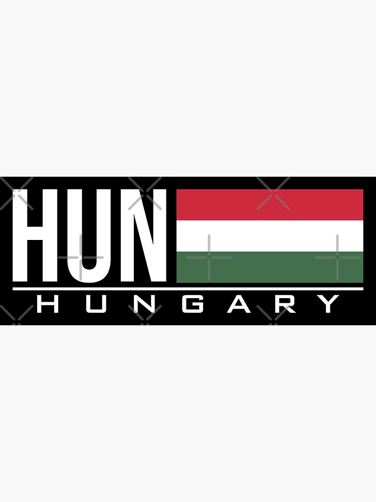 "HUN HUNGARY HUNGARIAN NATIONAL FLAG INTERNATIONAL SPORTS COUNTRY CODE ...