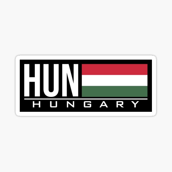 "HUN HUNGARY HUNGARIAN NATIONAL FLAG INTERNATIONAL SPORTS COUNTRY CODE ...