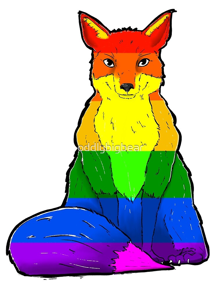 "Pride Fox" Poster for Sale by oddlybigbear | Redbubble