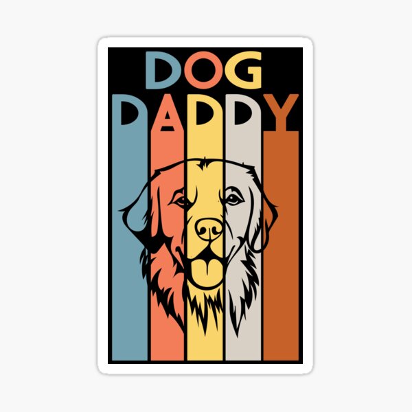 "Father's Day: Daddy Dog retro vintage" Sticker for Sale by ...