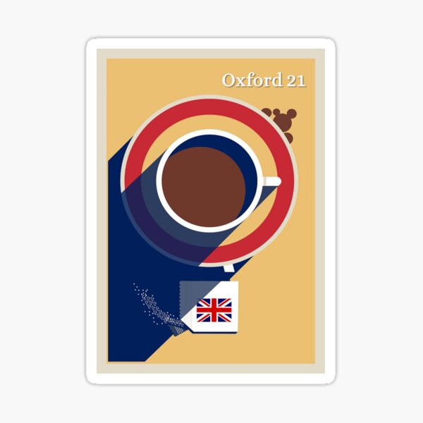 "Coffee in Oxford" Sticker for Sale by oxtrust | Redbubble