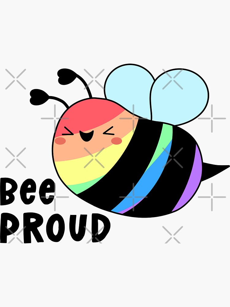"Bee Proud - LGBTQ - Rainbow Pride 2021" Sticker by pookkudesign ...
