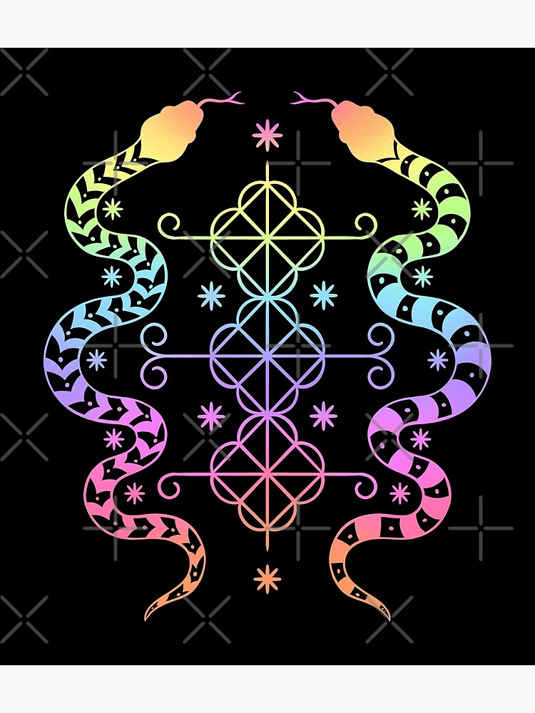 "Damballah Wedo Veve loa symbol" Photographic Print by OmelaOccult ...