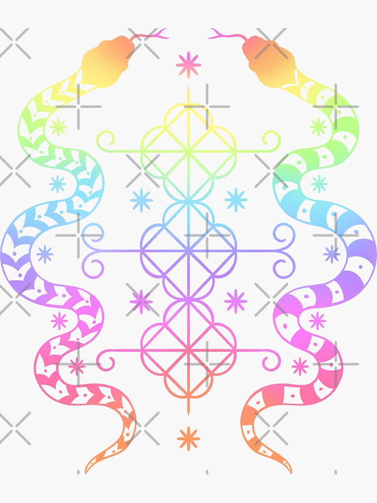 "Damballah Wedo Veve loa symbol" Sticker for Sale by OmelaOccult ...