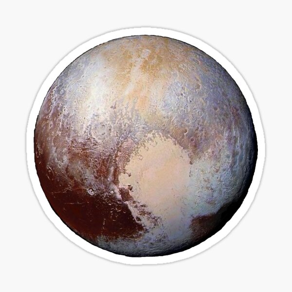 "Pluto" Sticker for Sale by Space-and-stuff | Redbubble