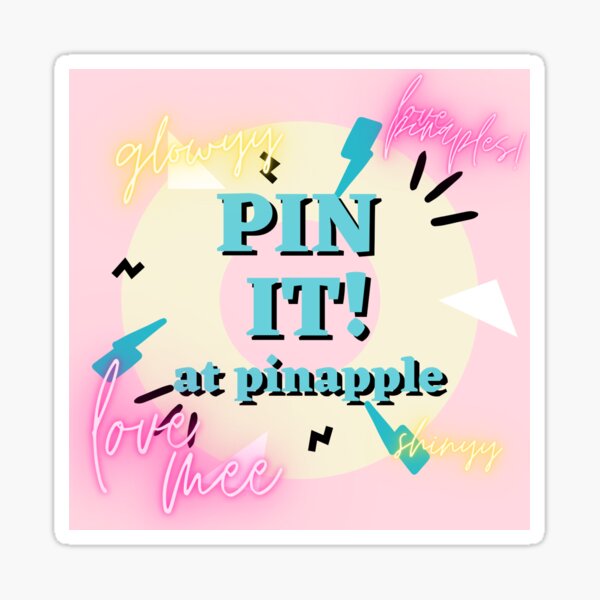 "Colourful Fruit Inspired Pinterest and Pineapple meme " Sticker by ...