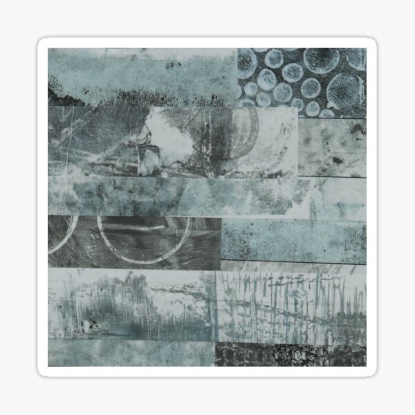 "A Collage of Abstract Mono Prints" Sticker for Sale by mewinkart ...