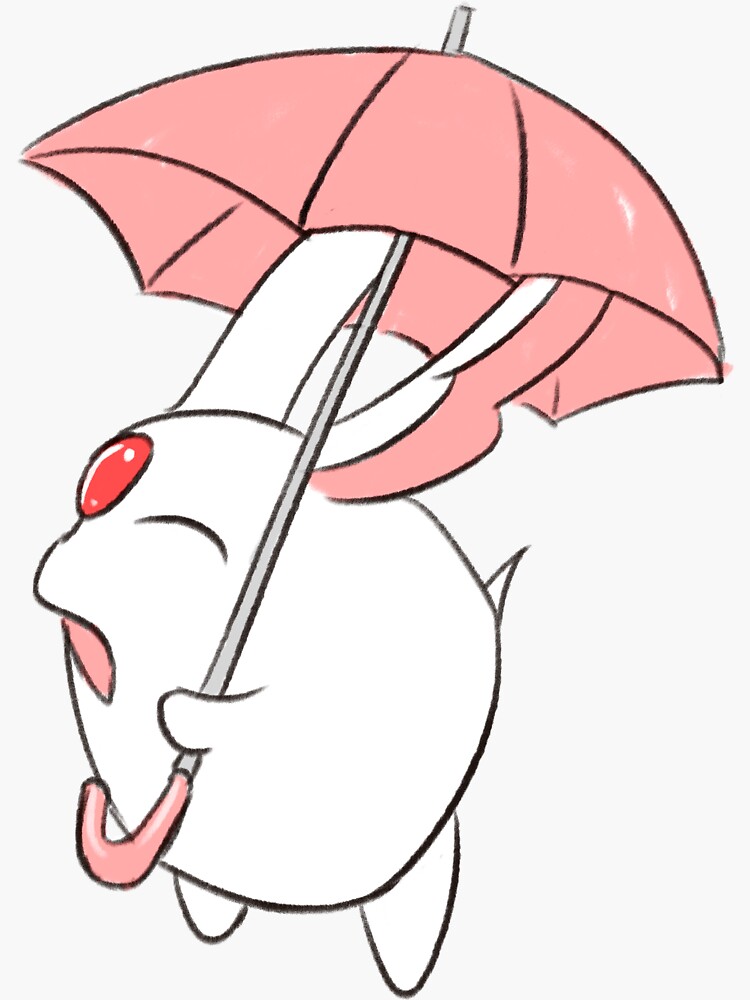 "Mokona white parasol" Sticker for Sale by aburuham | Redbubble