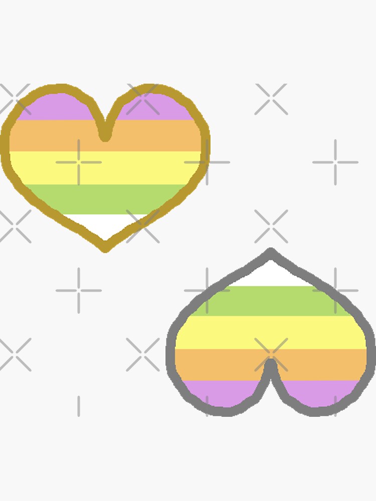 "Trigender 3 Pride Heart" Sticker by Roxzania | Redbubble