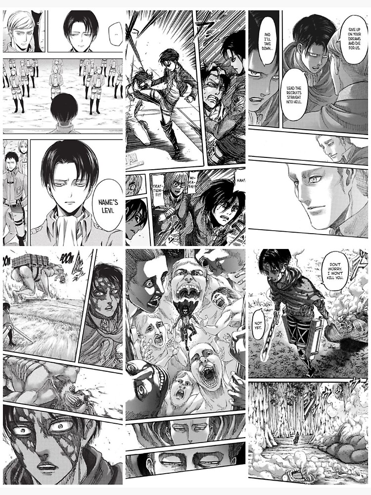 "Levi manga panels" Sticker for Sale by ximenasalems | Redbubble