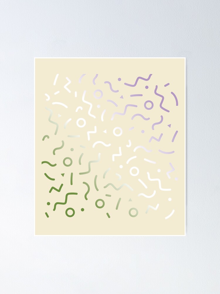 "Genderqueer Flag 80s Pattern" Poster for Sale by SenseSerif | Redbubble