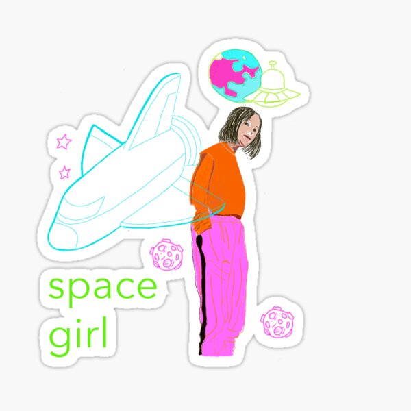 "Space Girl" Sticker for Sale by bribu | Redbubble