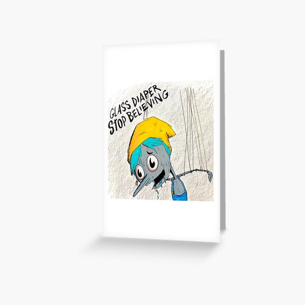 "Glass Diaper “Pinocchio” " Greeting Card for Sale by kablonker | Redbubble